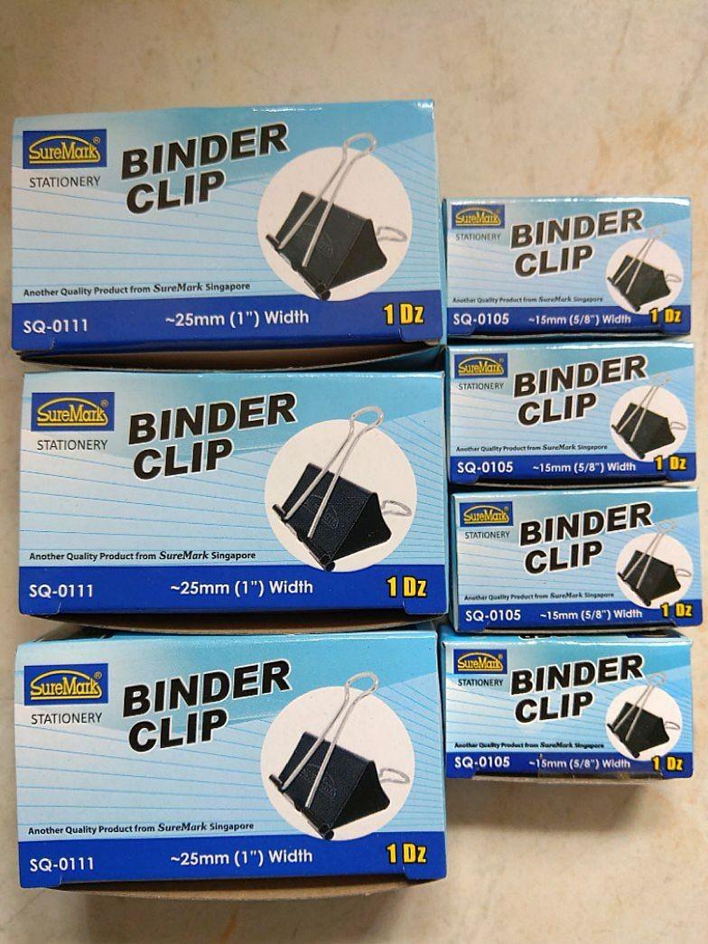 3 Boxes Of SureMark 25mm(1") Width & 4 Boxes Of 15mm(5/8") Width Binder ...