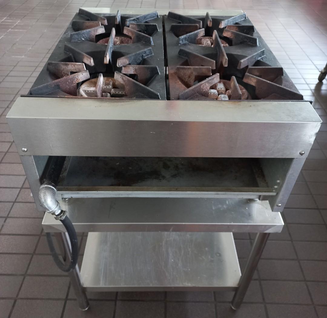 4 Rings Commercial Gas Stove with Stand, TV & Home Appliances, Kitchen ...
