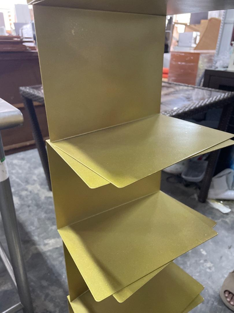 9-Tier Shelving Unit Golden Colour / Unit Rak 9 Tingkat Warna Keemasan ...