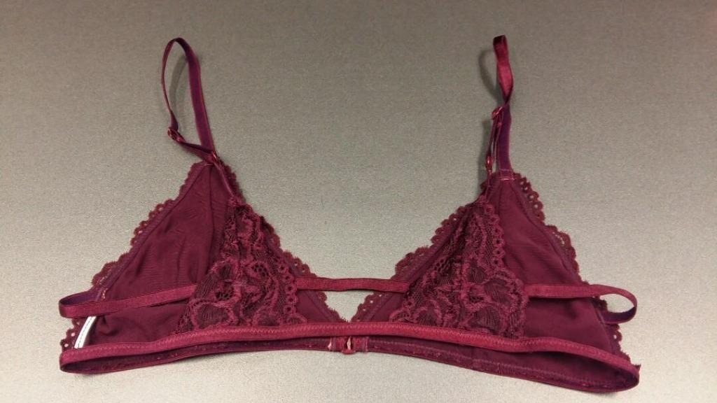 SB39(2) 32A/70A/Small/細碼 出口英國貨辦 女裝酒紅色胸圍內衣 薄款 無鋼圈 喱士 蕾絲花邊 Dark Red Sexy Lace Bra Wireless Export ...