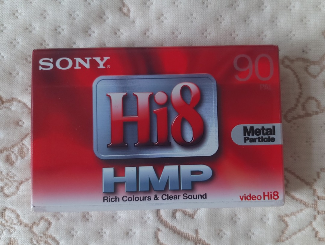 全新手提攝錄機盒帶 Sony Hi8 HMP Video Tape 錄影帶 PAL Metal Particle Tape, 攝影器材, 攝影 ...