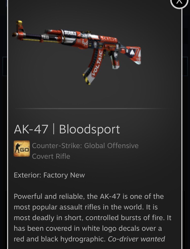 AK-47 | Bloodsport (FN), Video Gaming, Gaming Accessories, In-Game ...