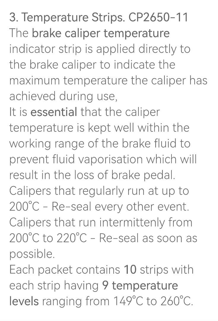 AP Racing Genuine Temperature Indicator Strips, Car Accessories ...
