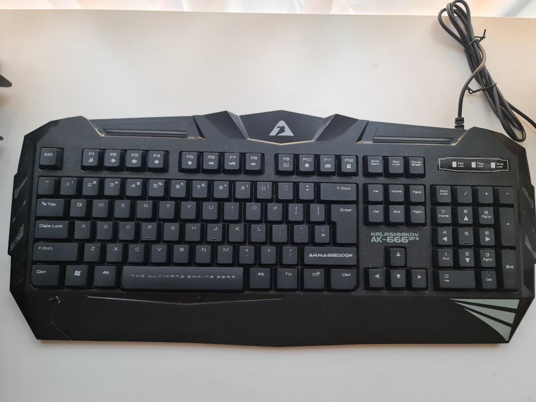 Armaggeddon AK666 SFX usb gaming keyboard, Computers & Tech, Parts ...