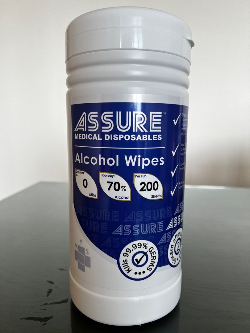 Assure Alcohol Wipes, Health & Nutrition, Medical Supplies & Tools on ...