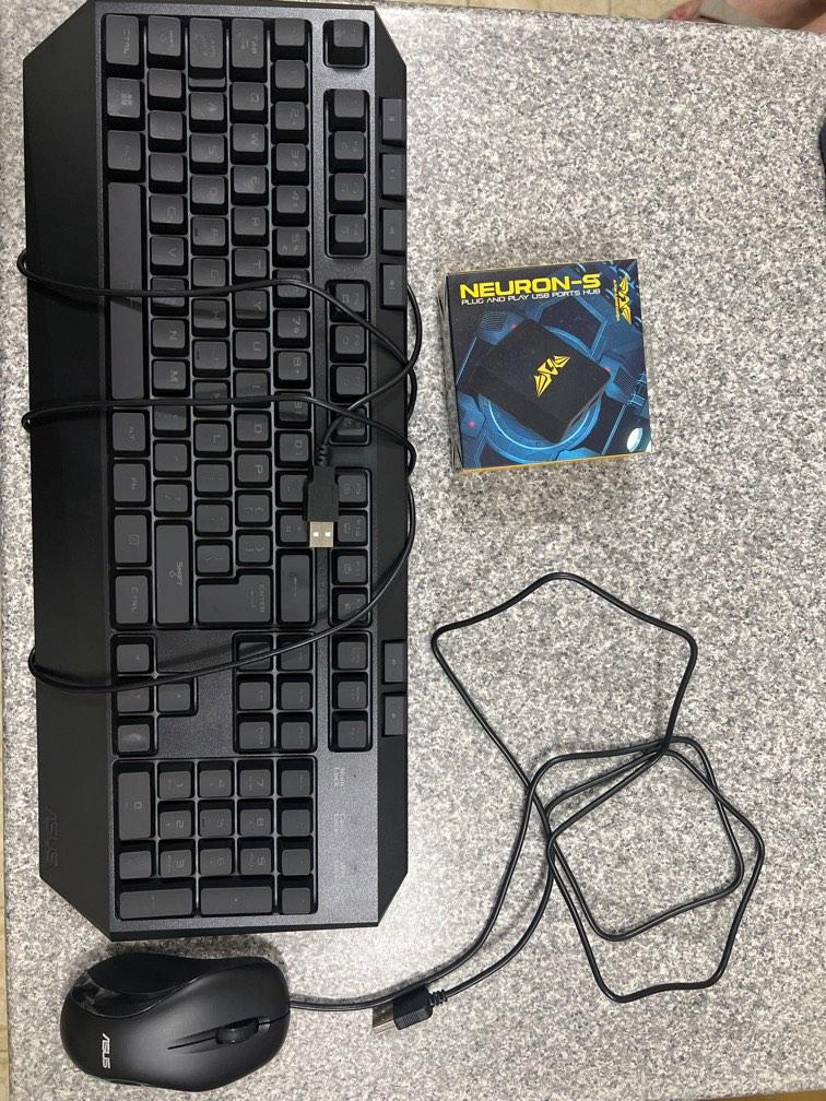 Asus ROG Mouse & Keyboard With USB Port Hub, Computers & Tech, Parts ...