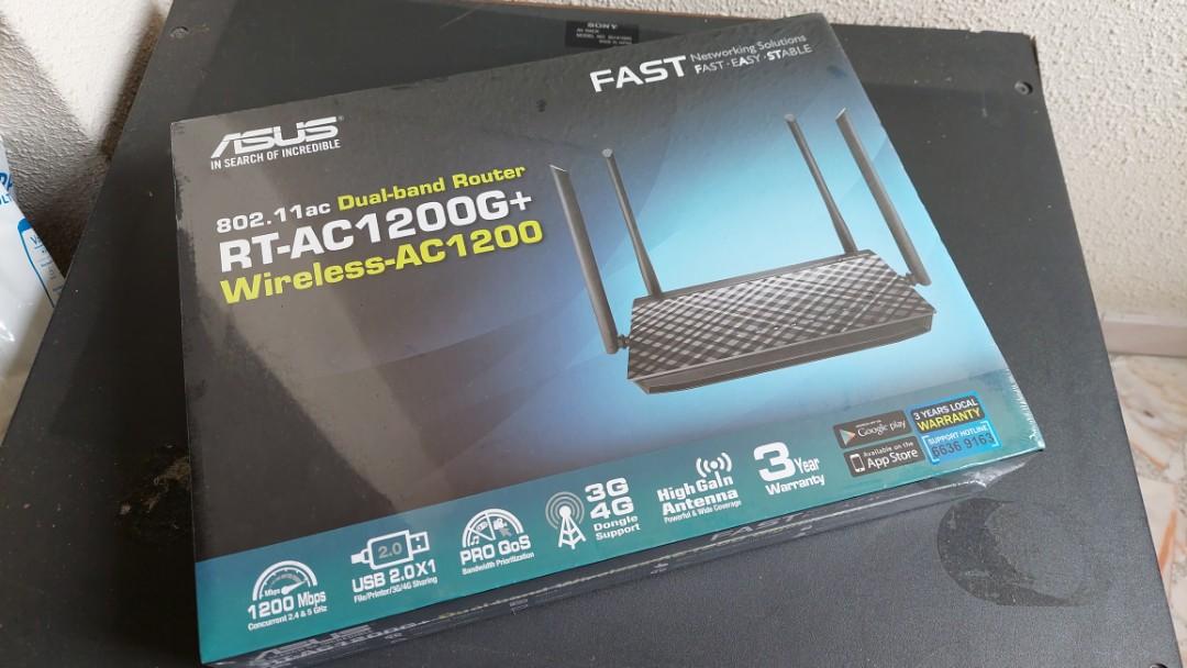 ASUS RT-AC1200G+ Wirlesss AC1200 802.11ac Dual Band Router, Computers ...