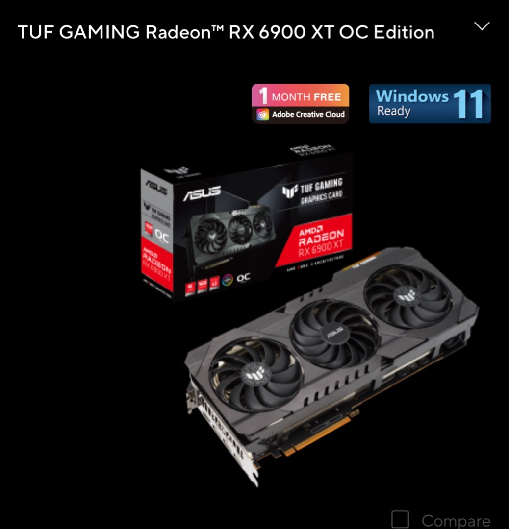 ASUS TUF Radeon RX 6900XT / RX6900XT, Computers & Tech, Parts & Accessories, Computer Parts on ...