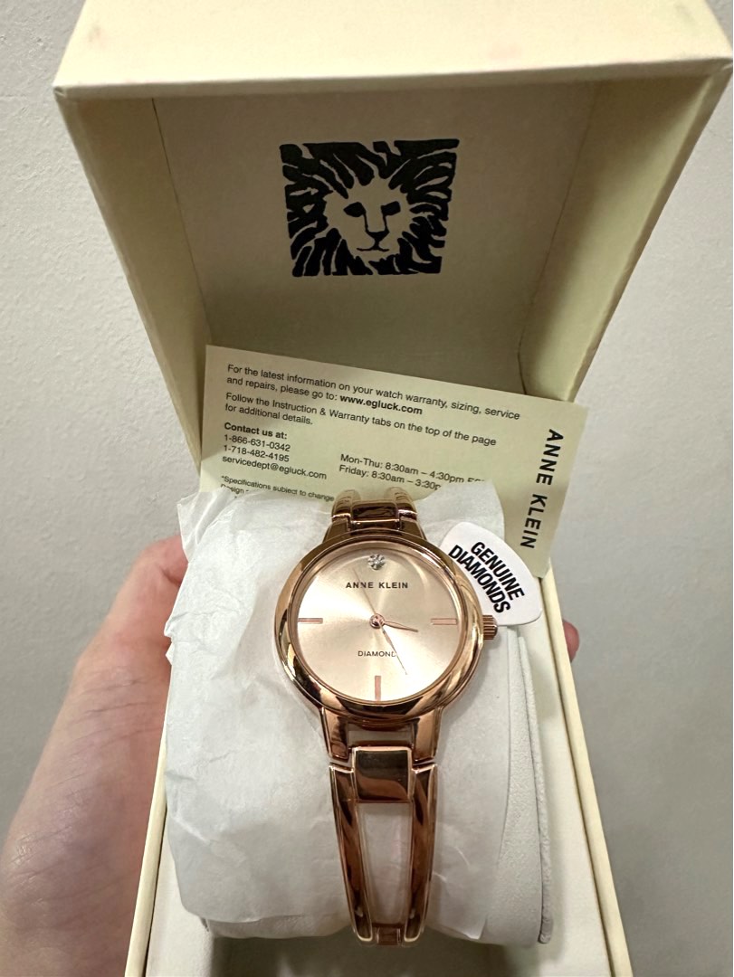 Authentic Anne Klein Diamond Collection Rose gold Watch, Women's ...