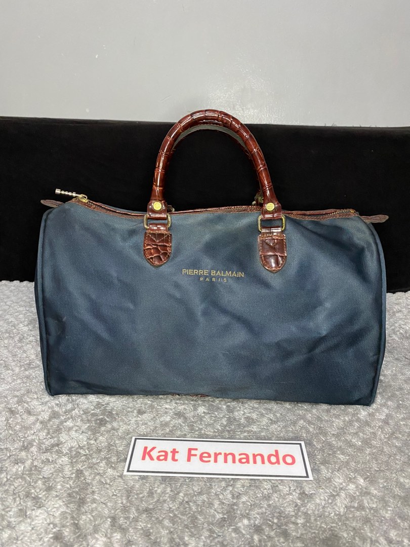 Authentic Pierre Balmain Small Travel Bag, Luxury, Bags & Wallets on ...