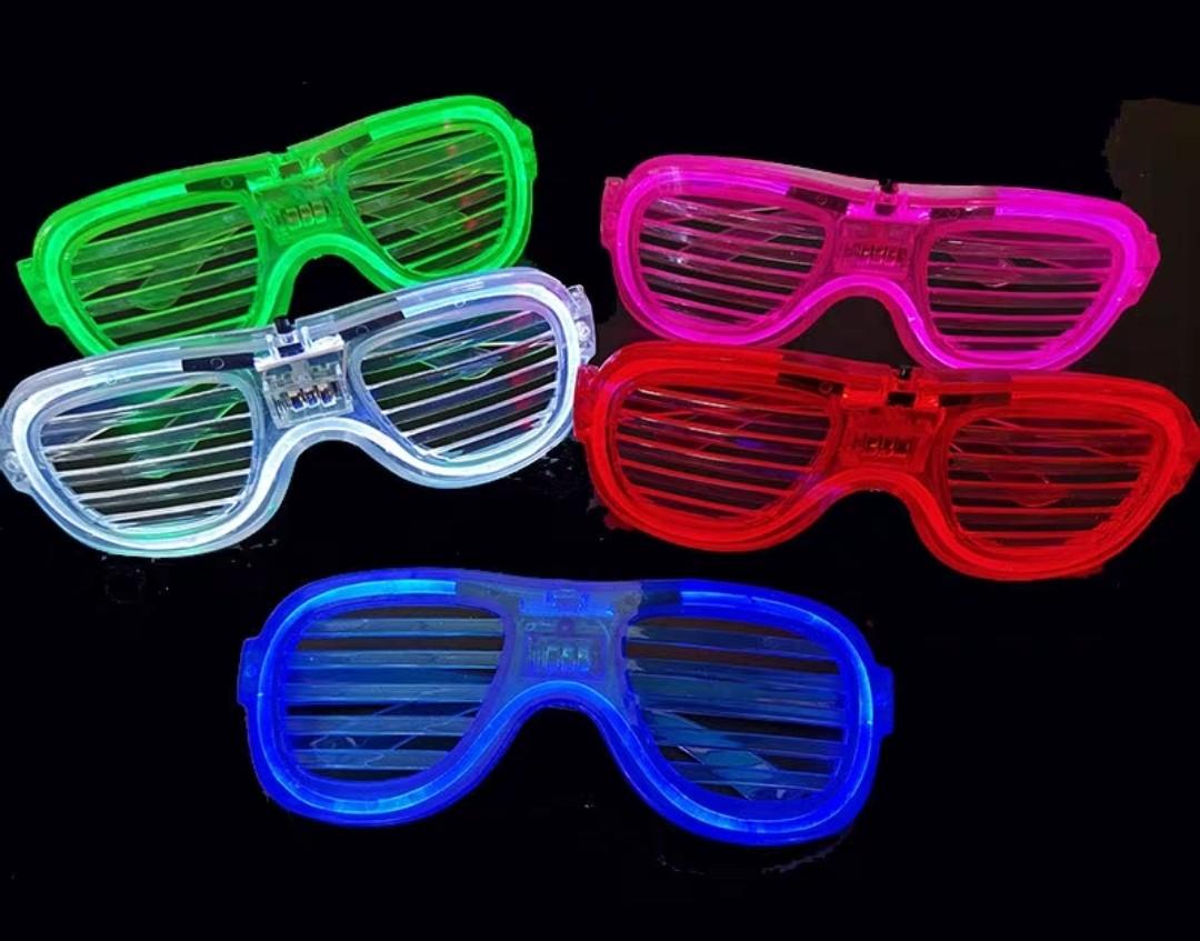 Battery-operated LED Party Glow Specs, Women's Fashion, Watches ...