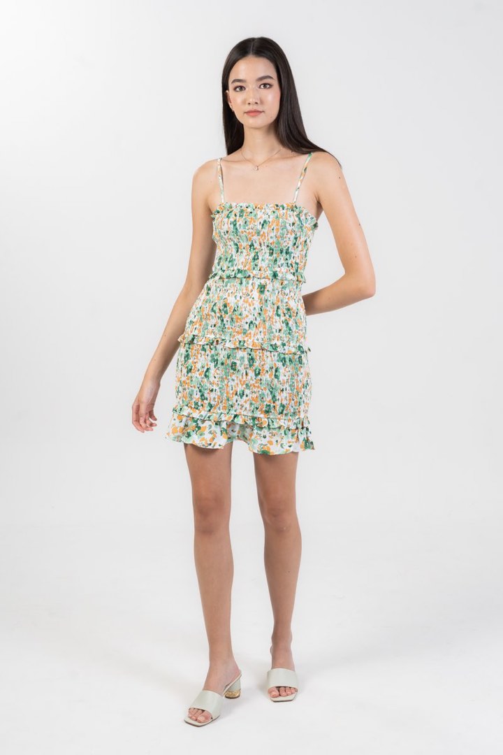 Blairwears Emori Dress In Green Floral, Women's Fashion, Dresses & Sets ...
