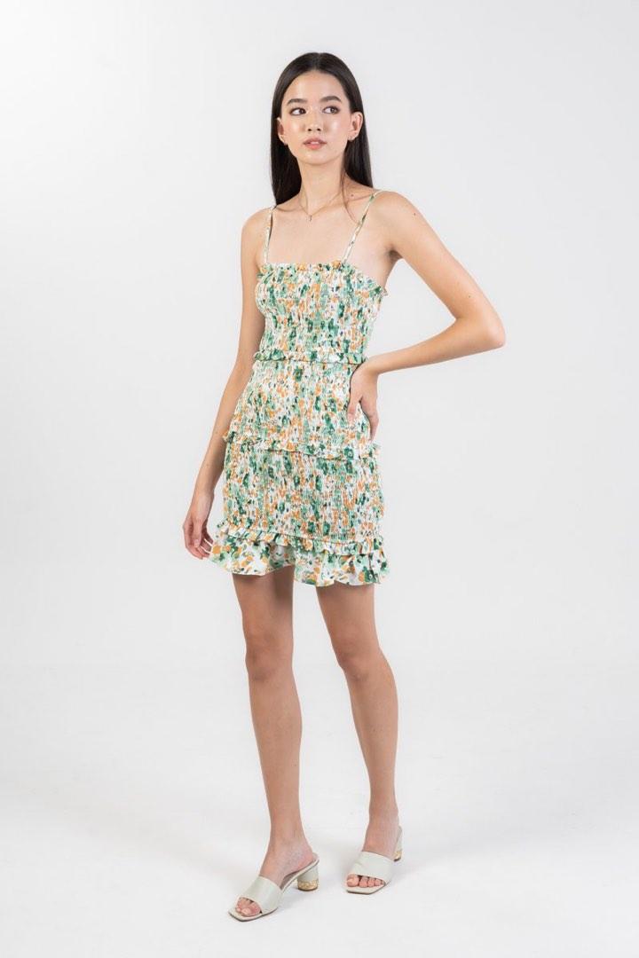 Blairwears Emori Dress In Green Floral, Women's Fashion, Dresses & Sets ...