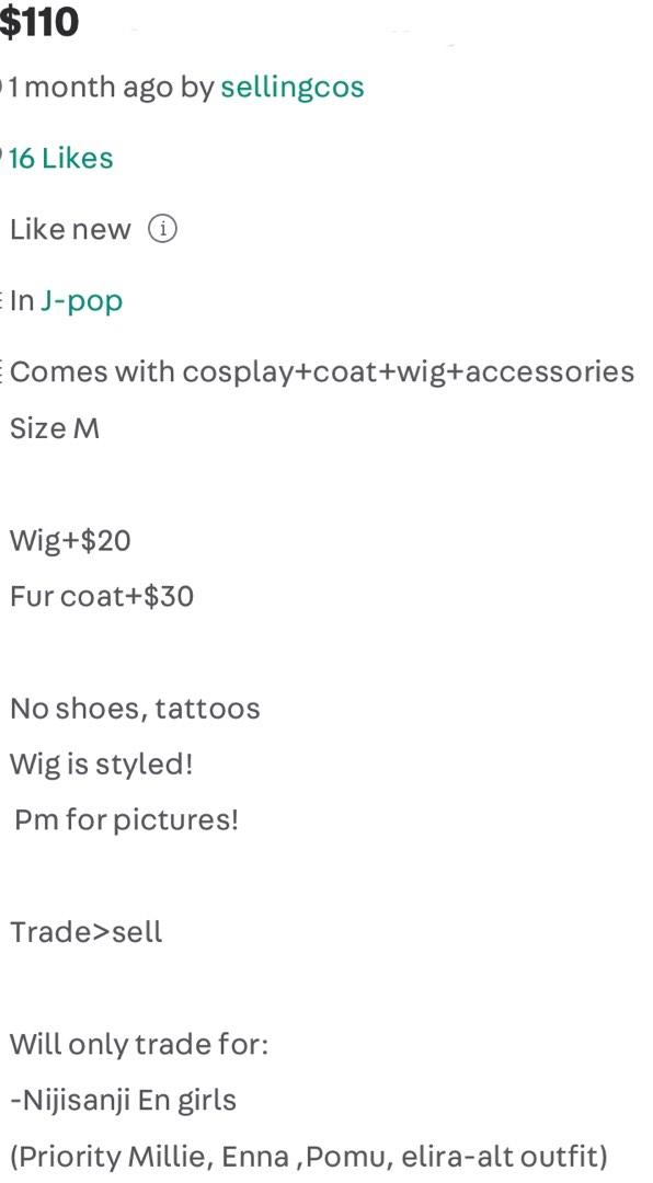 Bump ! WTT/WTS Luca Kaneshiro Cosplay Nijisanji En, Hobbies & Toys ...