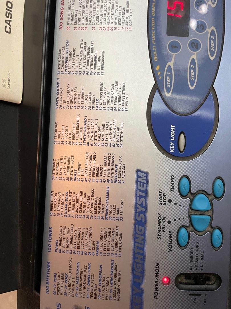 Casio LK 40-42 keyboard, Hobbies & Toys, Music & Media, Musical ...