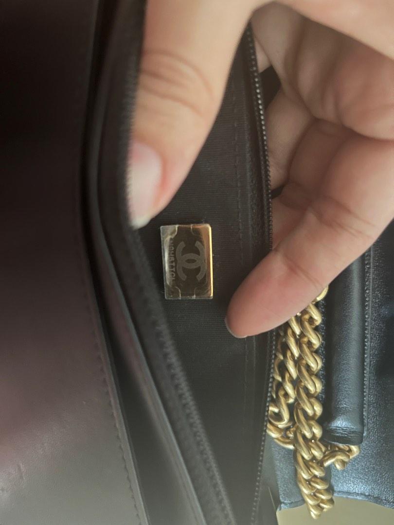 [Full set local] Chanel Microchip Le boy WOC wallet on chain Caviar GHW ...