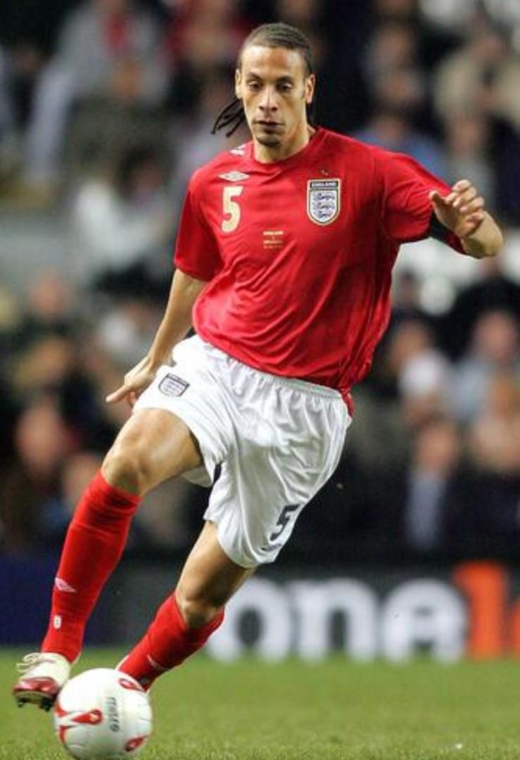 CLASSIC UMBRO ENGLAND F.C 2006-08 FOOTBALL AWAY KIT | #5 Rio Ferdinand ...