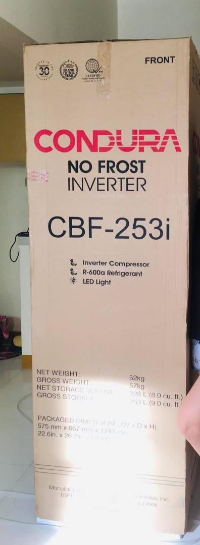 Condura CBF-253i 9.0 cu.ft. Maxima Two Door Inverter, TV & Home ...