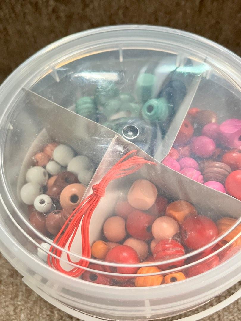 Creative PL (Aldi Australia) Wooden Beads Craft Set Bucket DIY, Hobbies ...