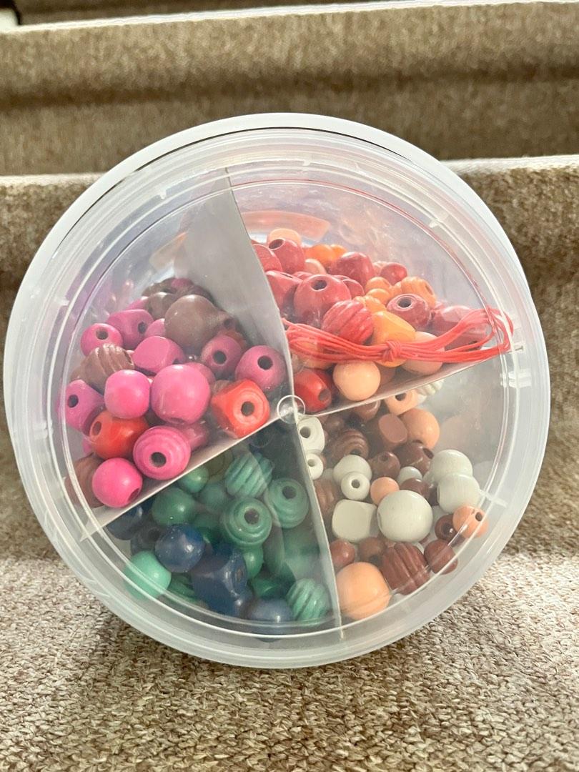 Creative PL (Aldi Australia) Wooden Beads Craft Set Bucket DIY, Hobbies ...