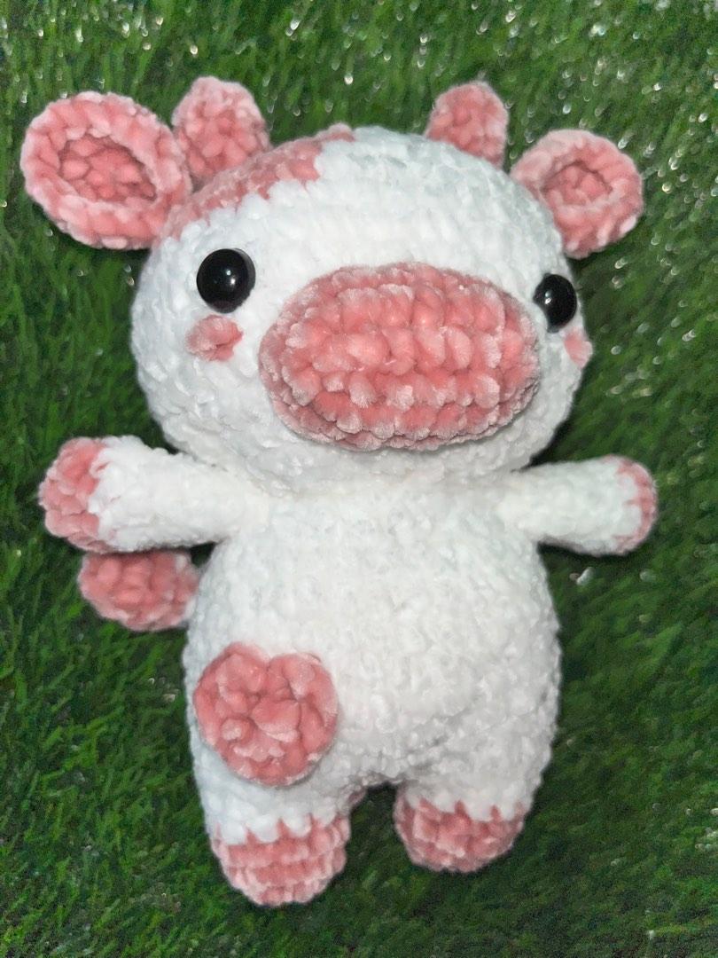 Crochet Plushie Cow Moo Toy, Hobbies & Toys, Stationery & Craft ...