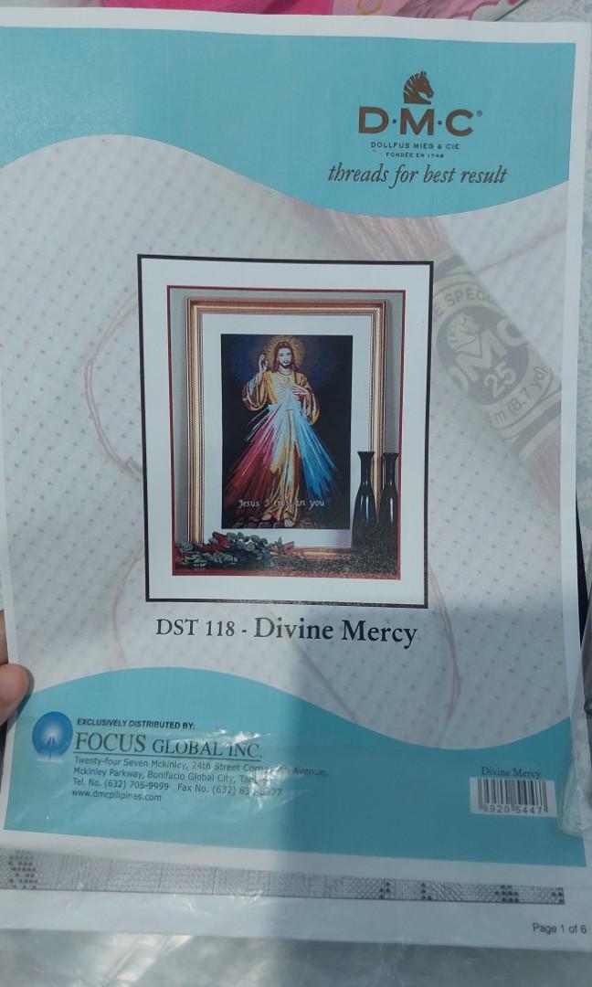 Cross Stitch Divine Mercy, Hobbies & Toys, Stationary & Craft, Craft ...