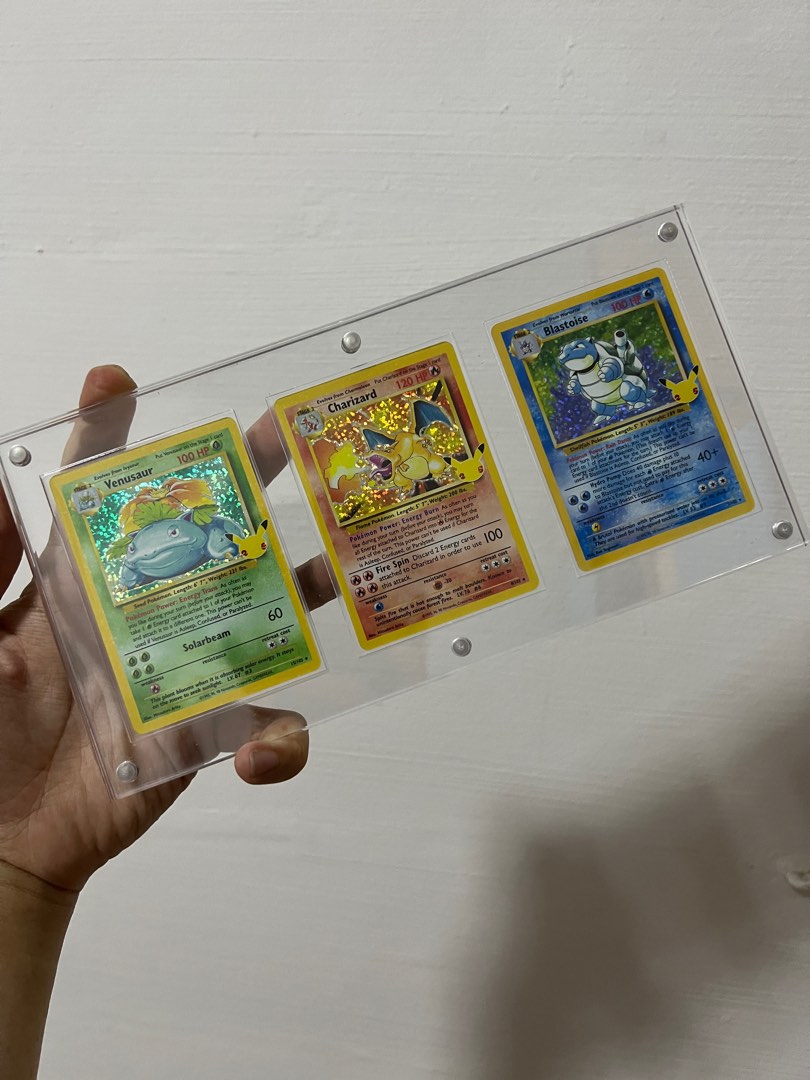 Crystal clear display acrylic trio pokemon card, Hobbies & Toys ...