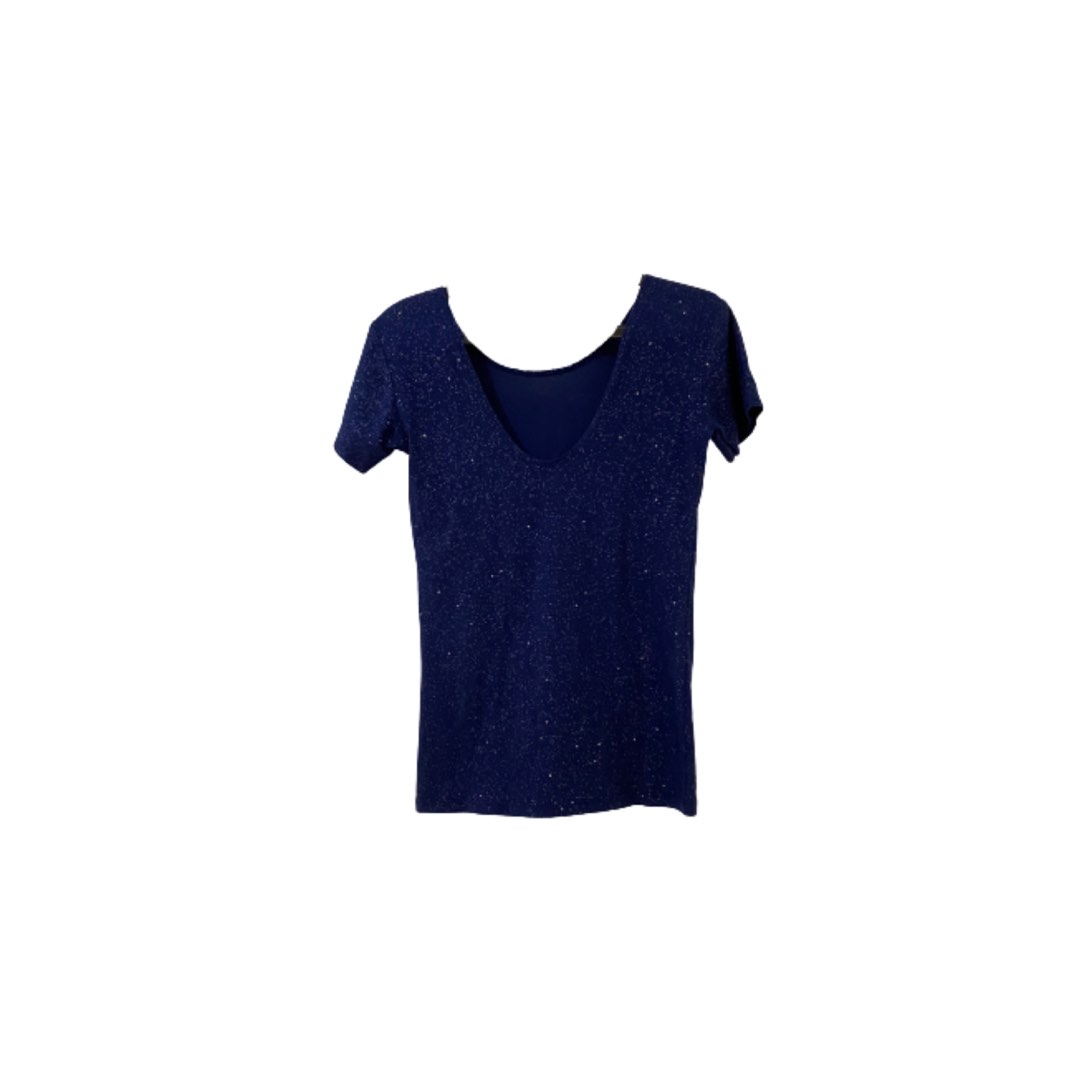 Dark Blue Glittering Top, Women's Fashion, Tops, Shirts on Carousell