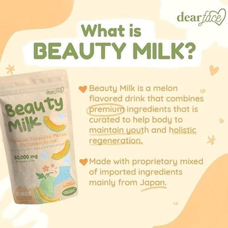 Dear Face Beauty Milk Melon, Health & Nutrition, Health Supplements ...