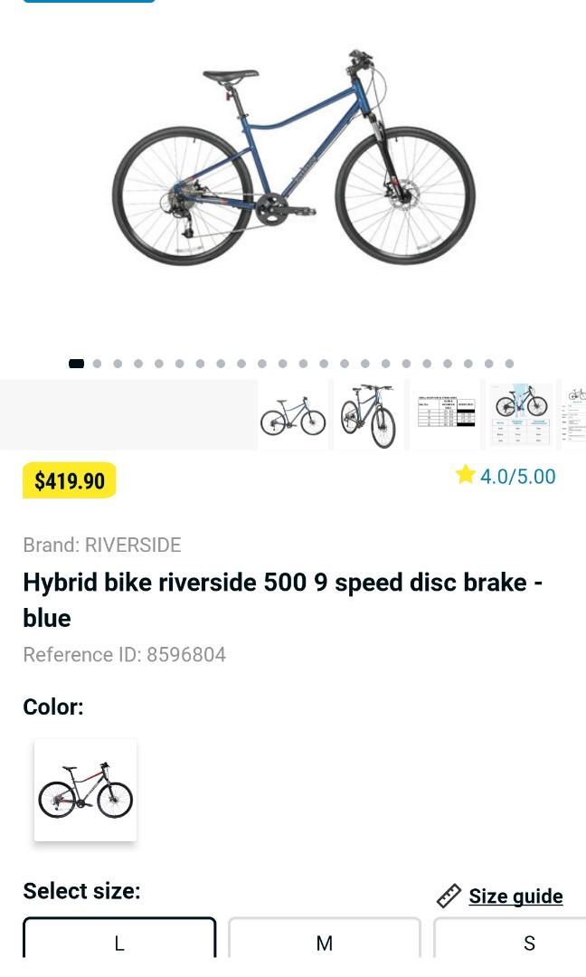 Decathlon Hybrid Bike (Riverside 500-blue) with accessories, Sports ...