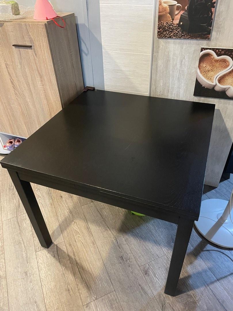 Dinging table 90x90 extendable to 160x90, Furniture & Home Living ...