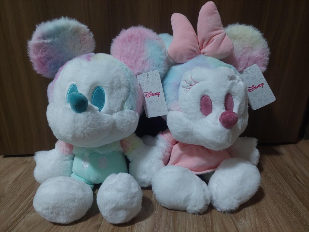 Disney Mickey / Minnie Mouse Rainbow Pastel Big Plush, Hobbies & Toys ...
