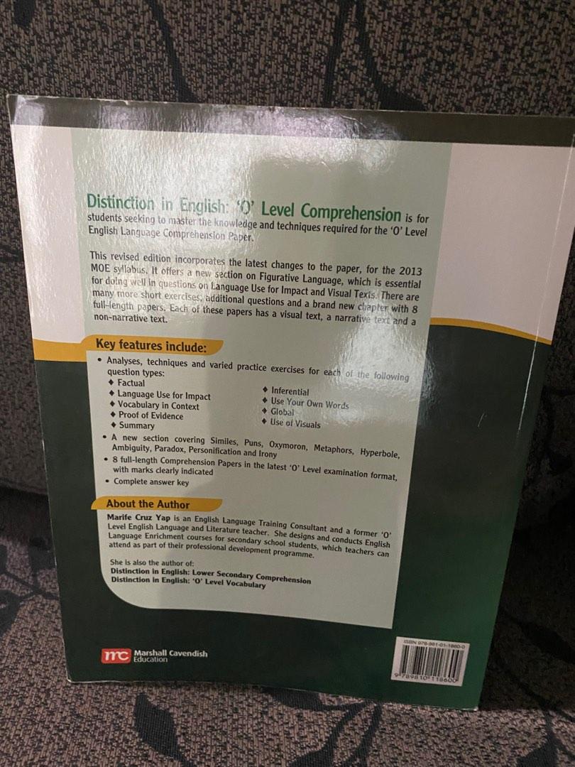 Distinction In English ‘O’ level Comprehension, Hobbies & Toys, Books ...