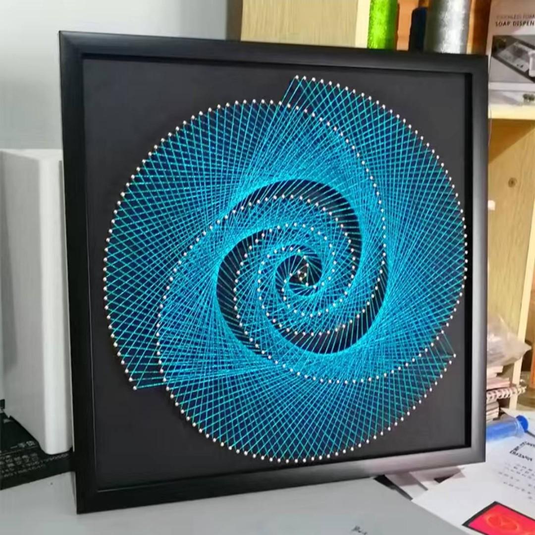 DIY nail string art abstract designs, Hobbies & Toys, Stationery & Craft, Handmade Craft on ...