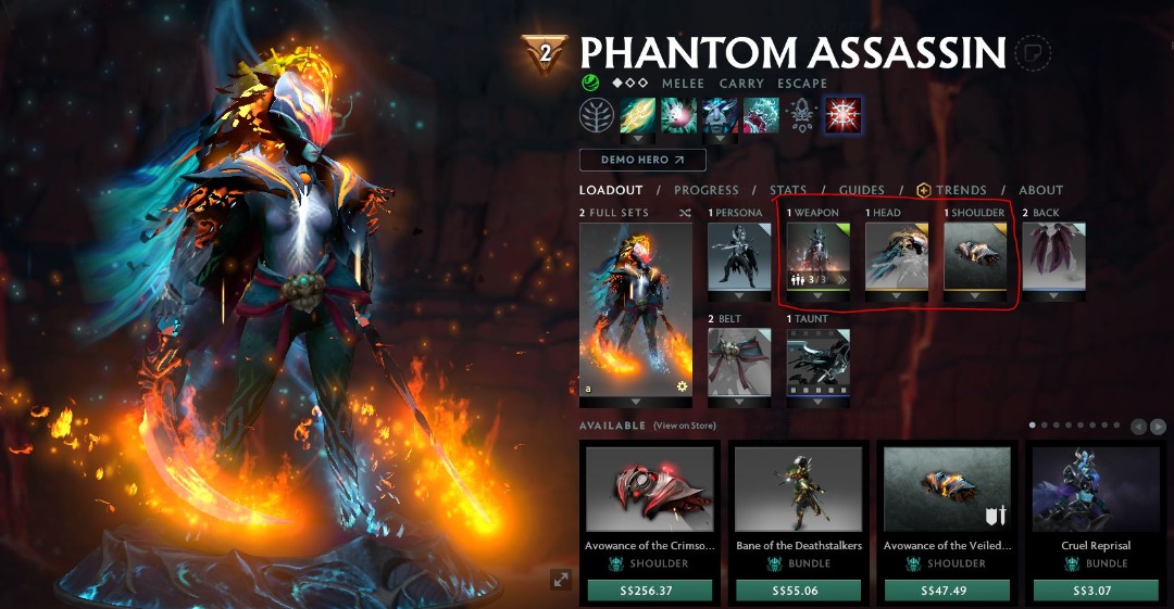 Dota 2 Phantom Assassin Arcana & Immortal bundle, Video Gaming, Gaming ...