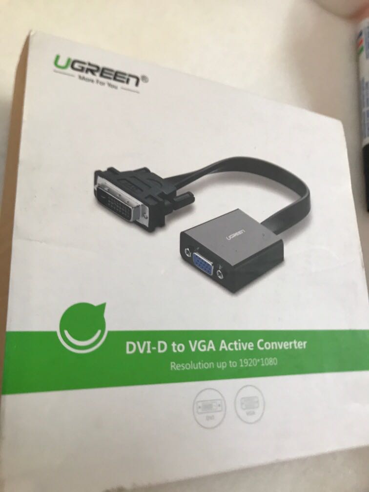 DVI -D to VGA Active Converter (Ugreen), Computers & Tech, Parts & Accessories, Cables ...