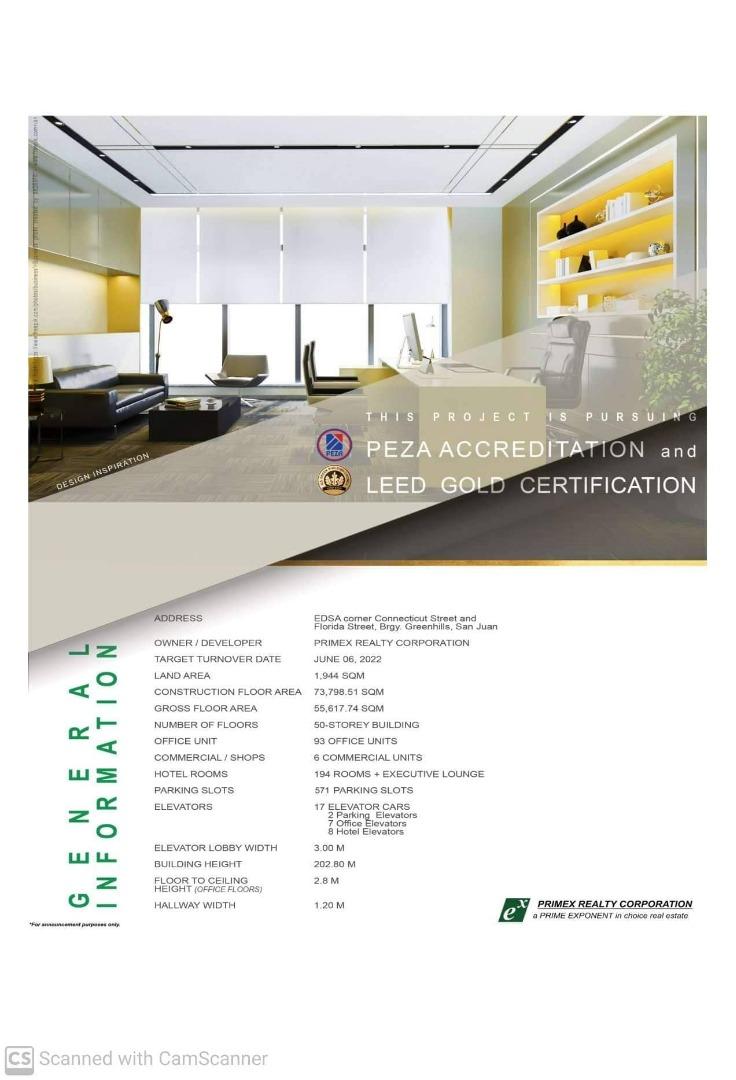 EDSA Office Space FOR SALE Primex Tower along EDSA Greenhills San Juan ...