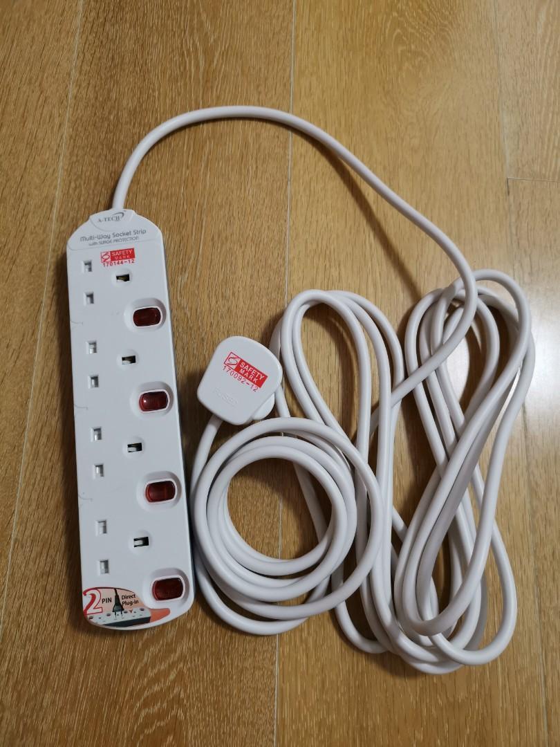 Extention socket (4 way, 6 meter), TV & Home Appliances, Electrical ...