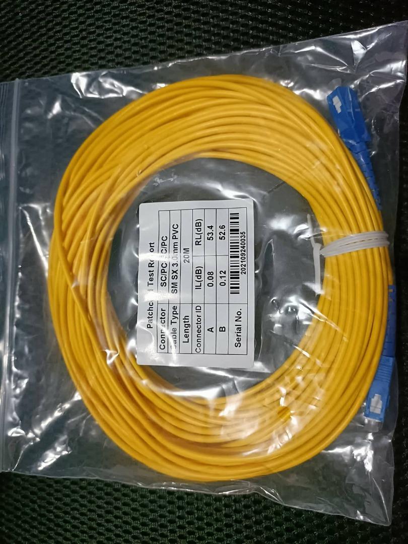 Fiber Optic Cable SC-SC UPC Yellow, Computers & Tech, Parts ...
