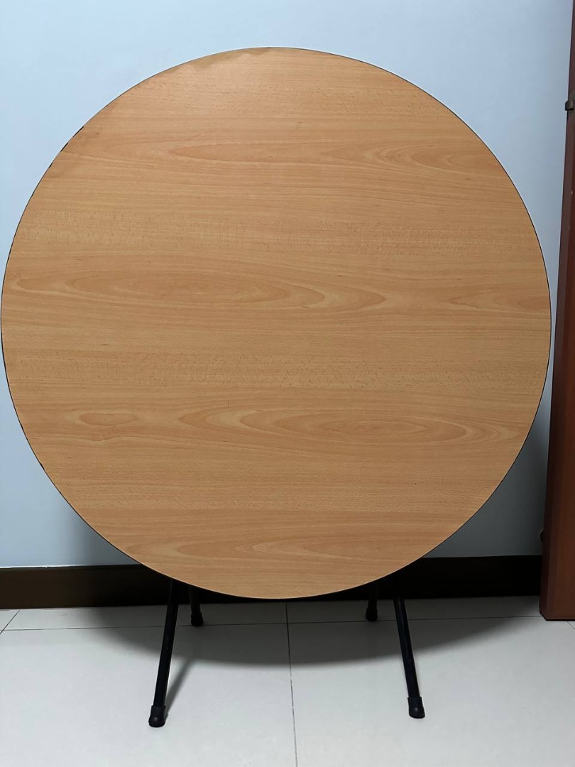 Foldable Round table, Furniture & Home Living, Furniture, Tables & Sets ...