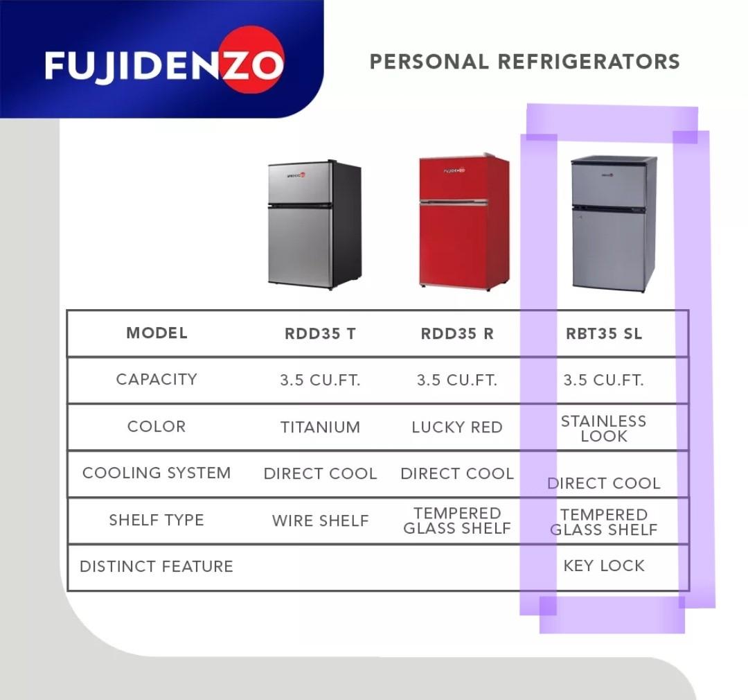 Fujidenzo Personal Ref with Lock, TV & Home Appliances, Kitchen ...