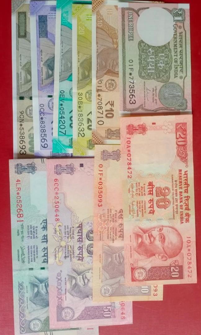 9 ALL DIFFERENT TYPES - * REPLACEMENT NOTES - 1 , 10, 20 , 50 , 100 ...