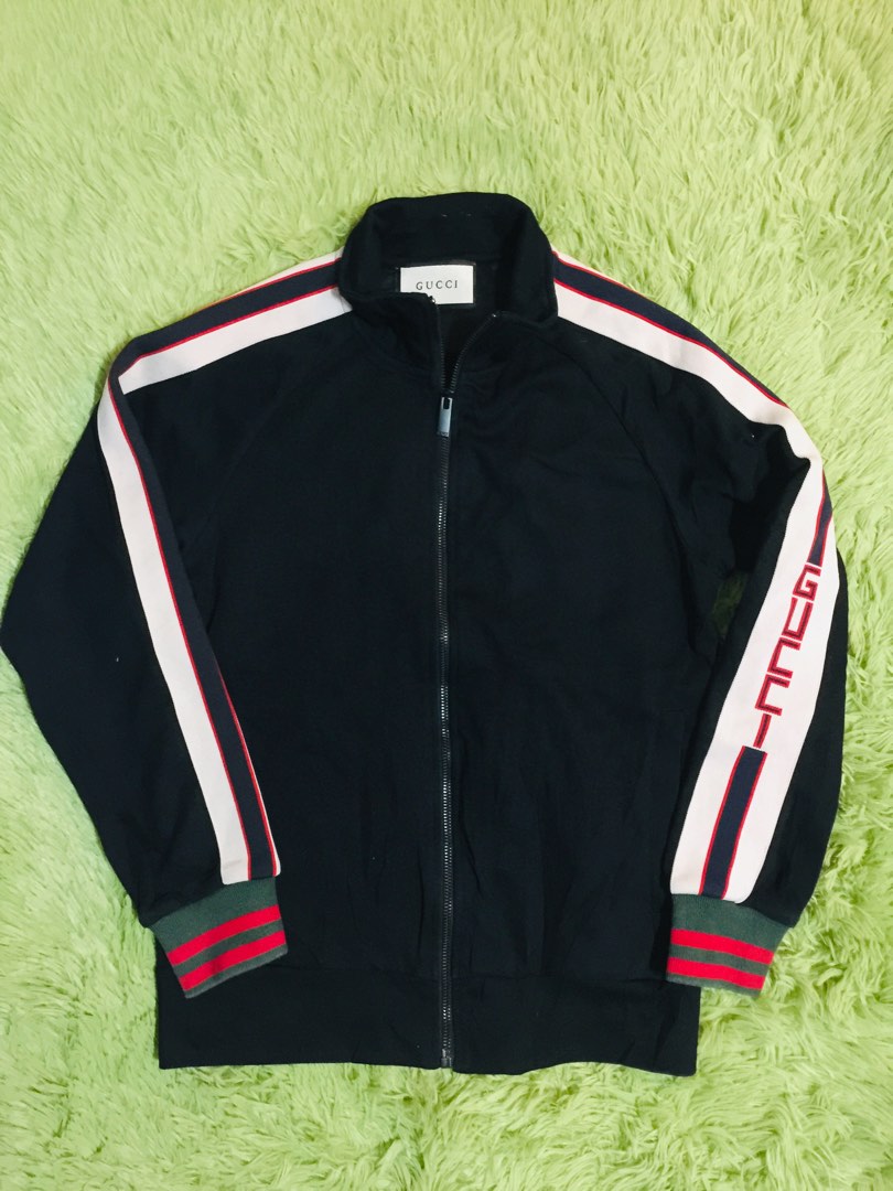 Gucci side tape design hoodie, Luxury, Apparel on Carousell