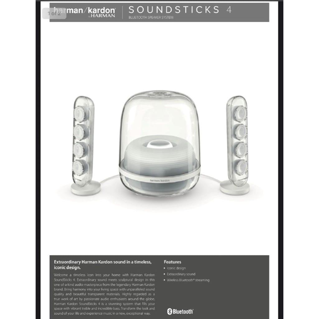 Harman Kardon Soundstick 4 Iconic Wireless Bluetooth Speaker Subwoofer ...