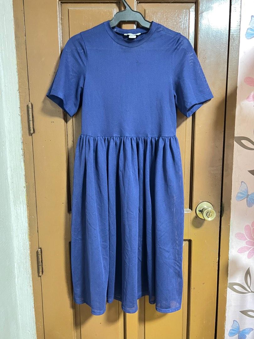 Handm See Through Dress Navy Blue Womens Fashion Dresses And Sets Dresses On Carousell