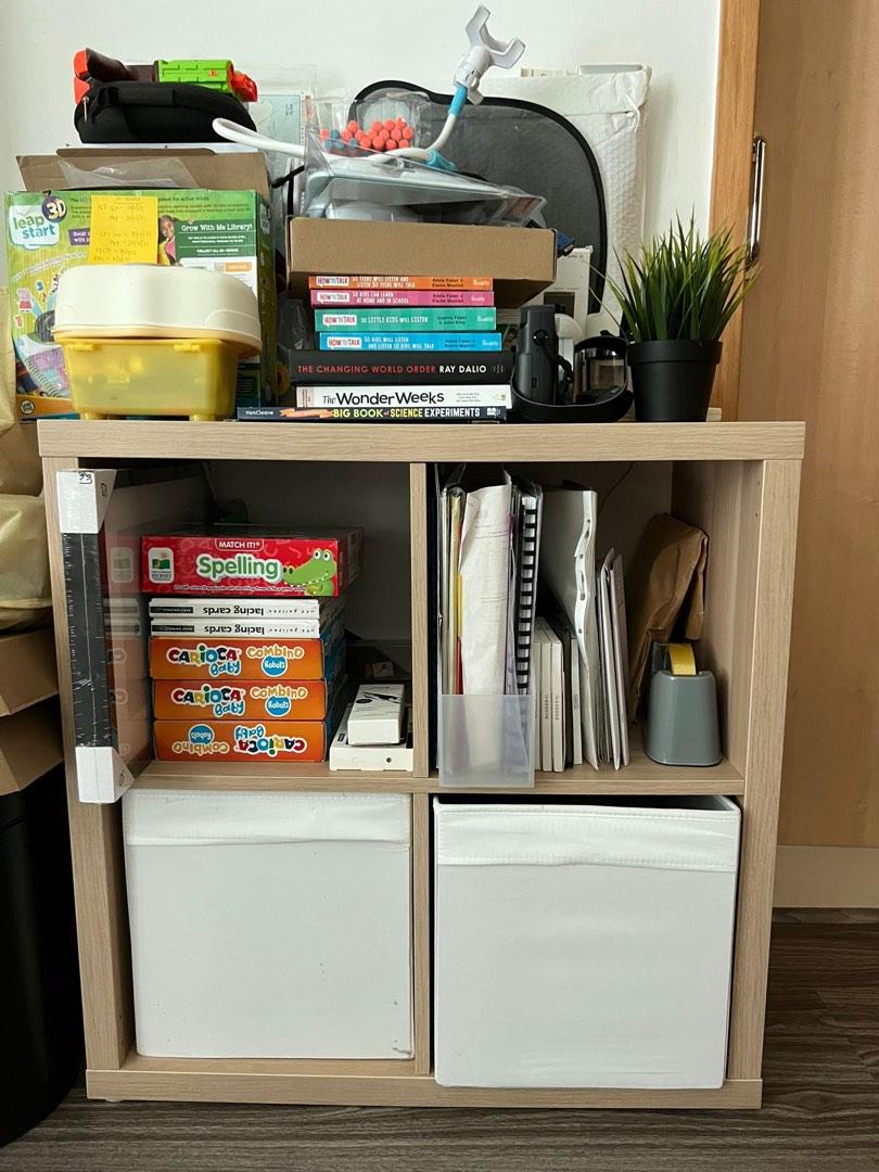 Ikea Kallax shelf in wood colour, 2x2, Furniture & Home Living ...