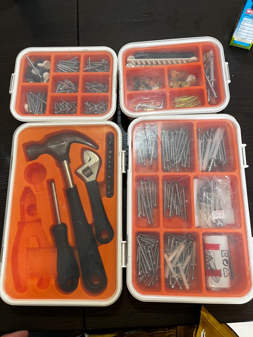 Ikea Tool set+hook set+ wood screw set and plug set, Furniture & Home ...