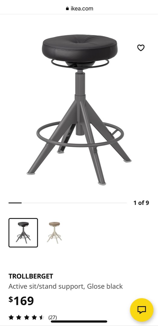 Ikea TROLLBERGET stool chair, Furniture & Home Living, Furniture ...