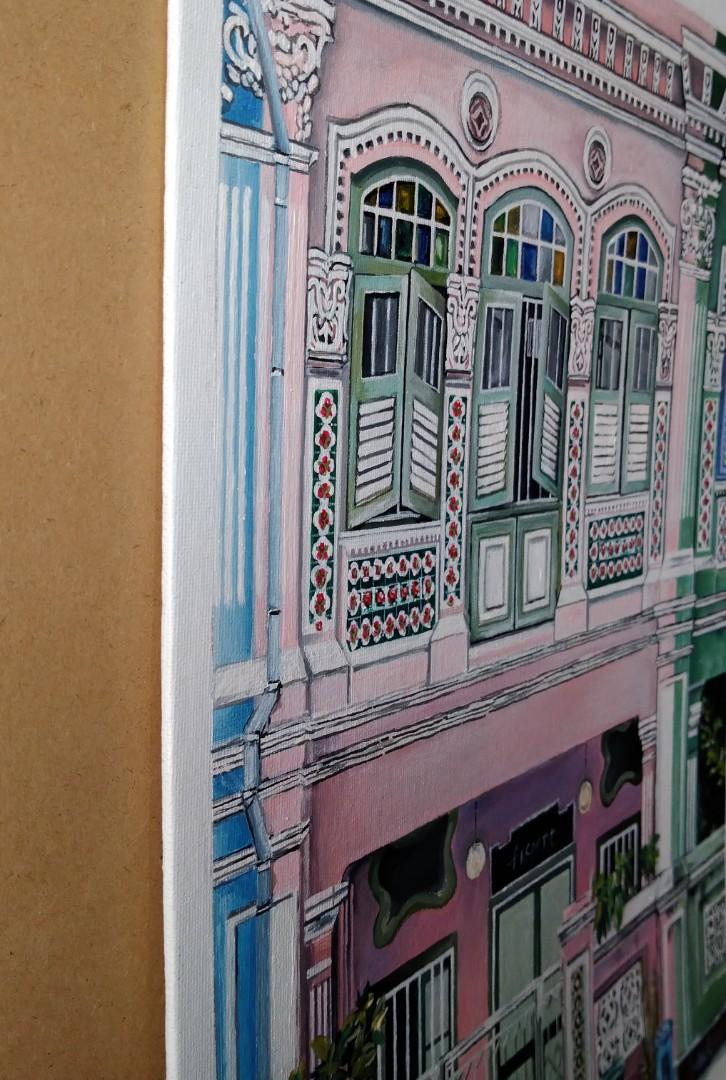 Joo Chiat Koon Seng Road Colourful Heritage Peranakan Houses, original painting/art, Hobbies ...