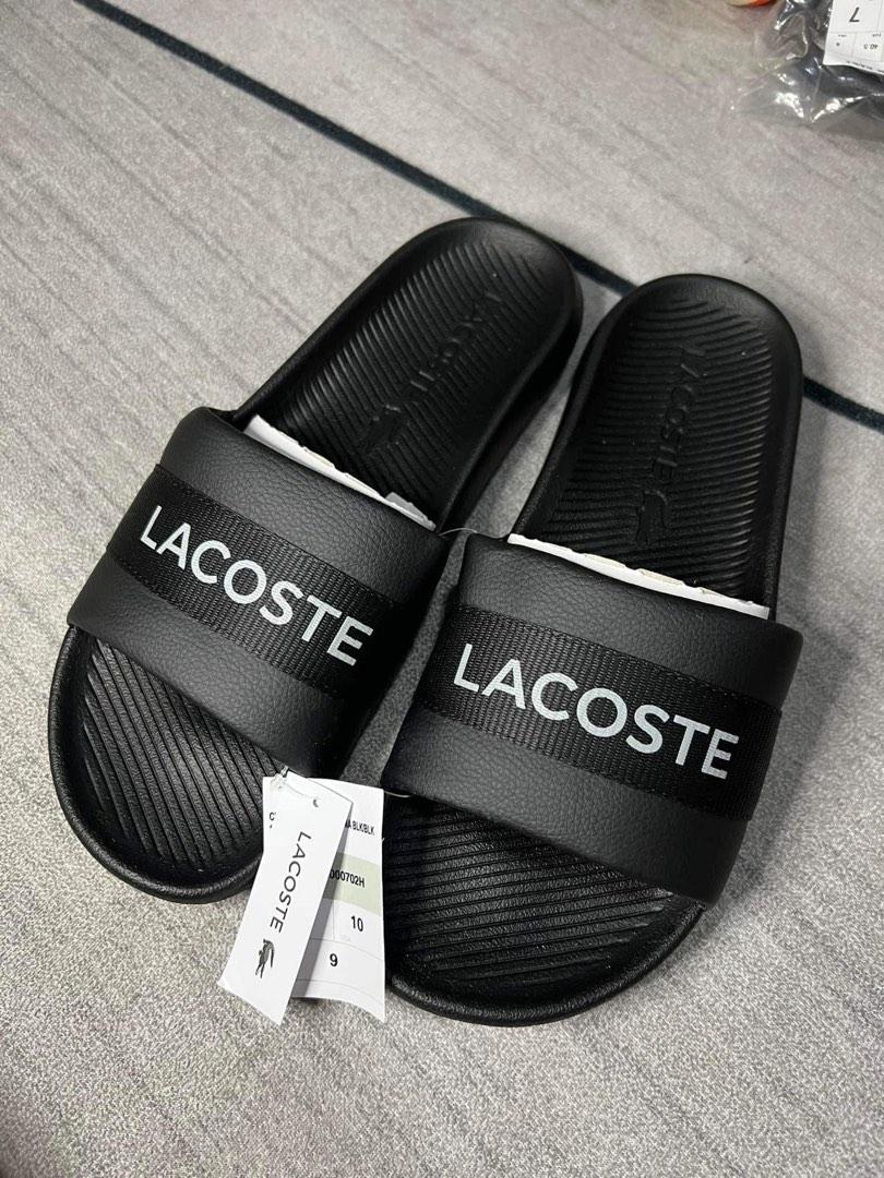Lacoste slides for men, Men's Fashion, Footwear, Slippers & Slides on ...